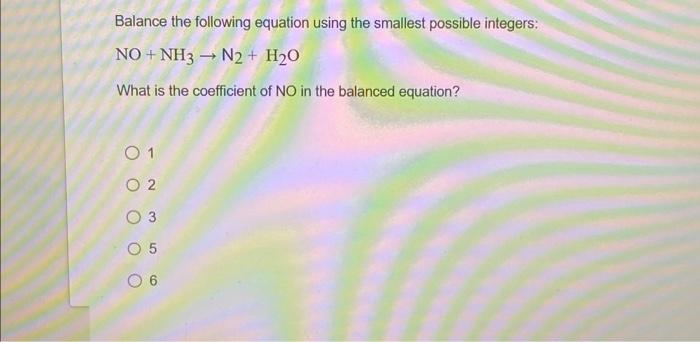 Solved Balance the following equation using the smallest | Chegg.com