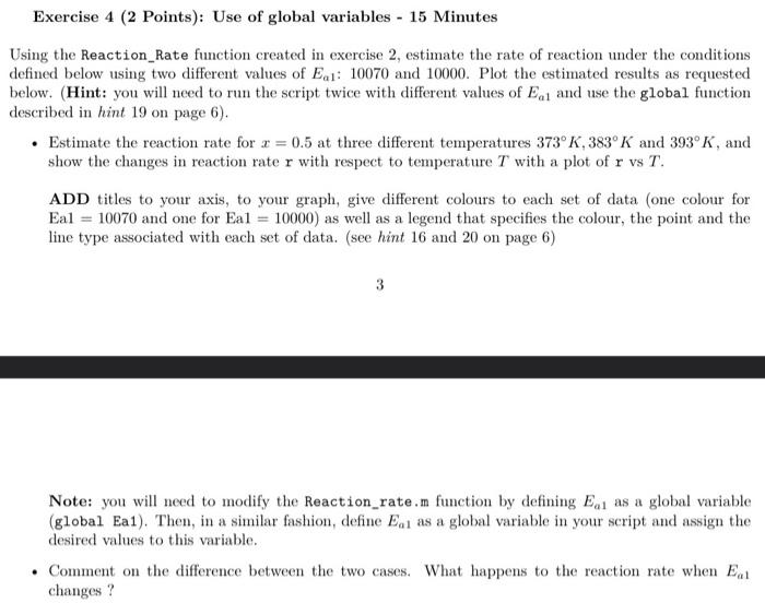 Solved Facercise 2 (4 Points)a - 15 Minutes Cinate a | Chegg.com