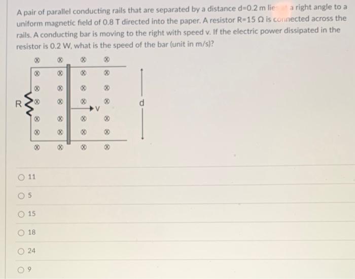 Solved A pair of parallel conducting rails that are | Chegg.com