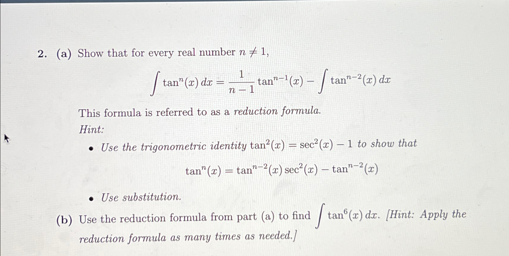 Solved (a) ﻿Show that for every real number | Chegg.com