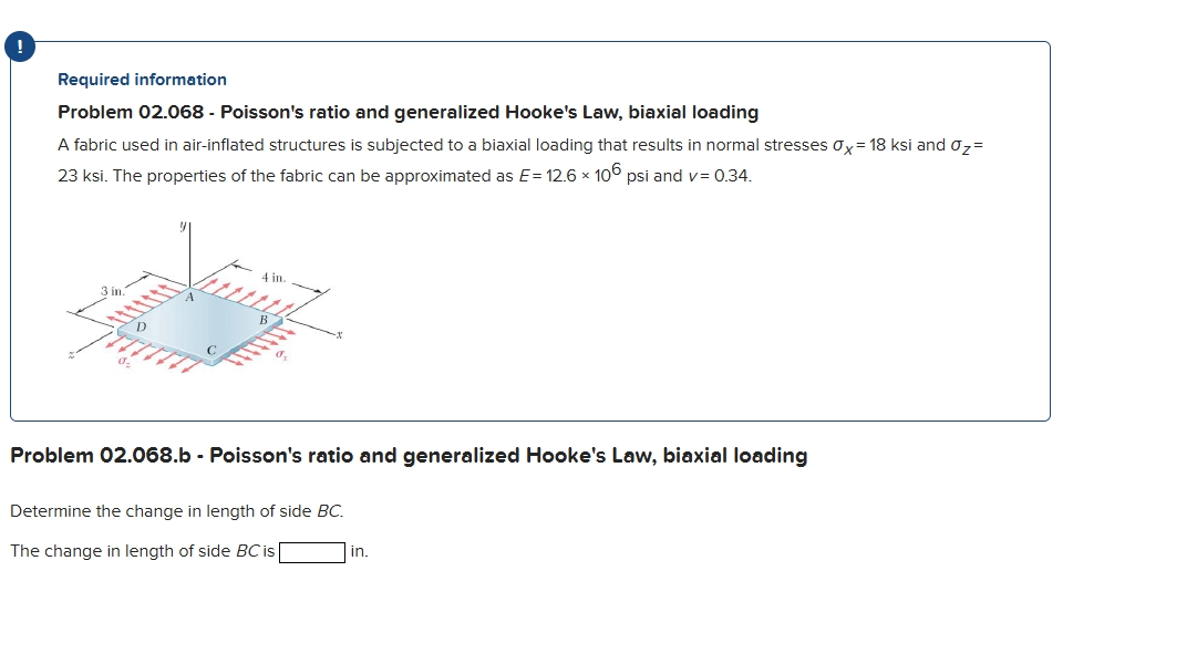 Solved !Required informationProblem 02.068 - ﻿Poisson's | Chegg.com