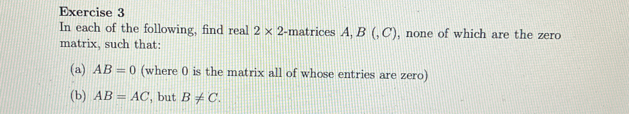 Solved Exercise 3In each of the following, find real | Chegg.com