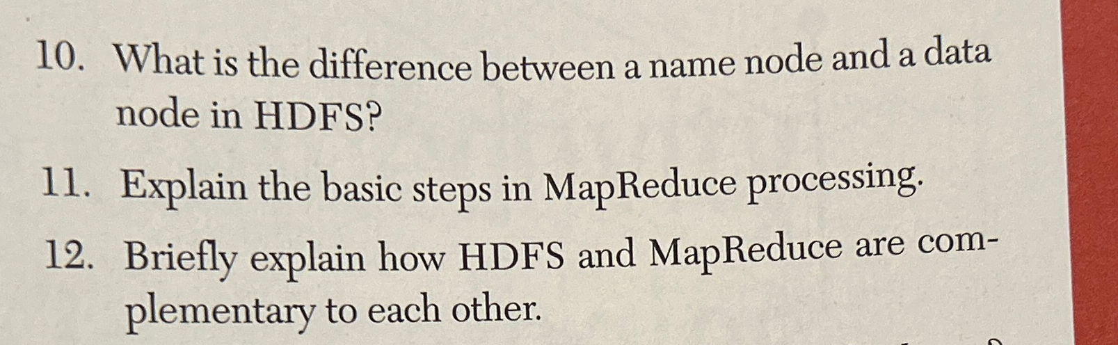 Solved What is the difference between a name node and a data | Chegg.com