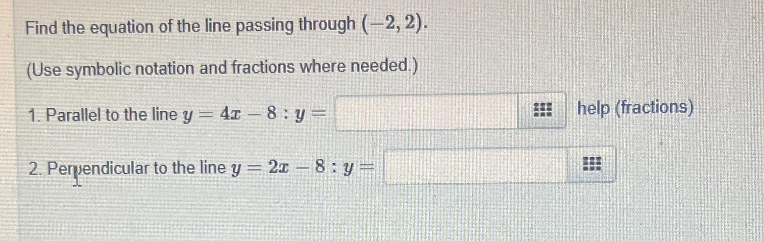 Solved Find The Equation Of The Line Passing Through