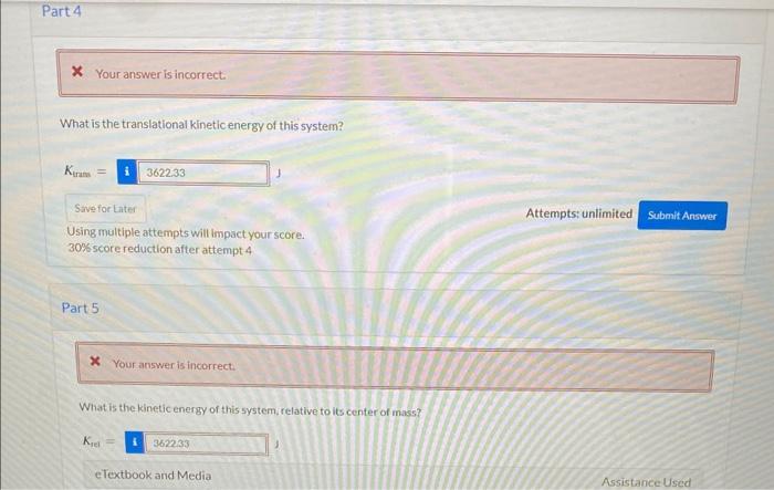 Solved Consider A System Of Two Objects Object 1 Has A