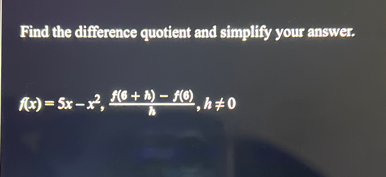 Solved Find the difference quotient and simplify your | Chegg.com