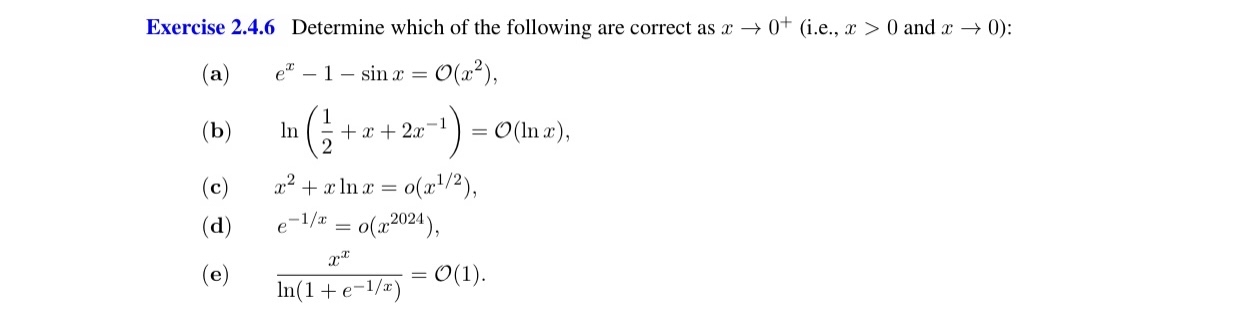 Solved Exercise 2.4.6 ﻿Determine which of the following are | Chegg.com