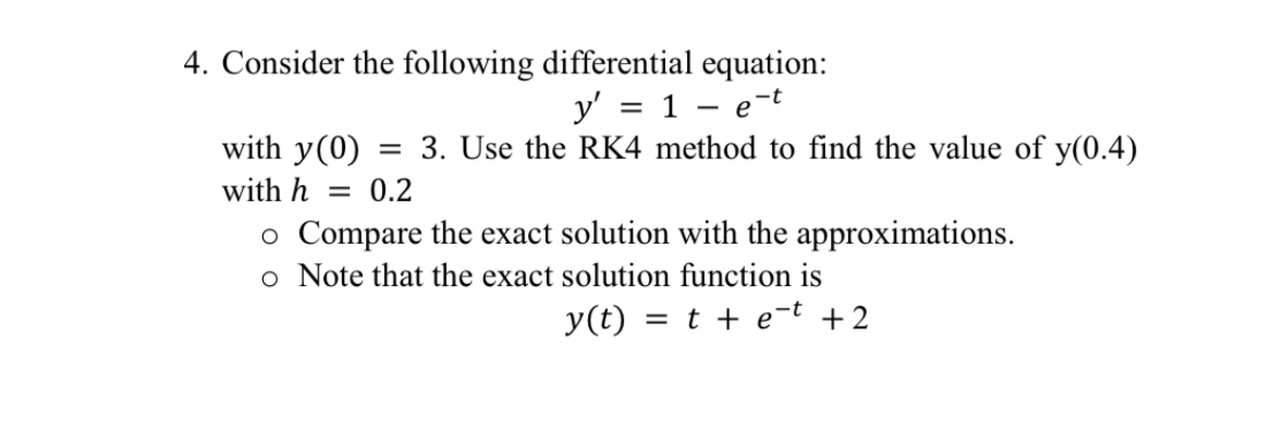 Solved Consider the following differential | Chegg.com