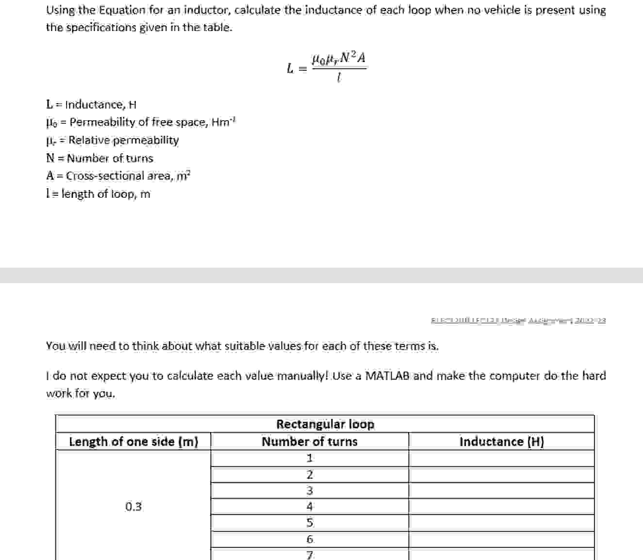 Solved Using the Equation for an inductor, calculate the | Chegg.com