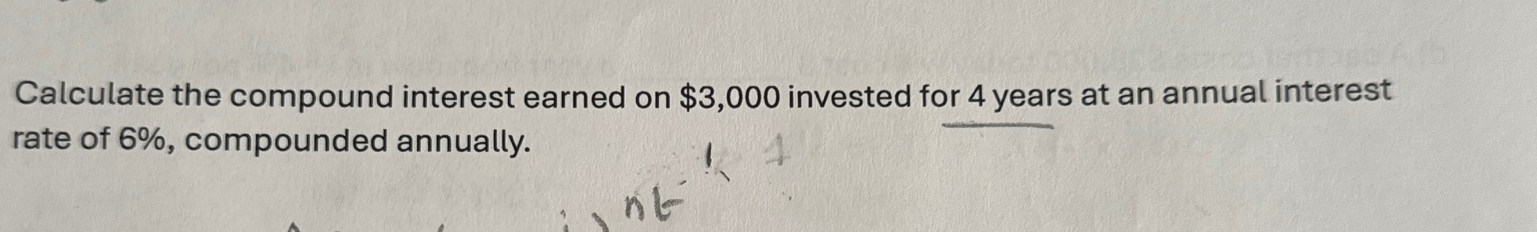 Solved Calculate the compound interest earned on $3,000 | Chegg.com