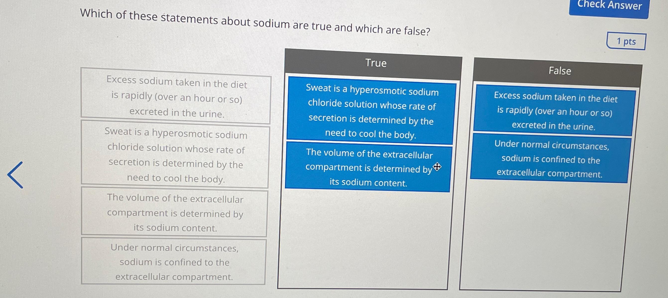 Solved Check AnswerWhich of these statements about sodium | Chegg.com