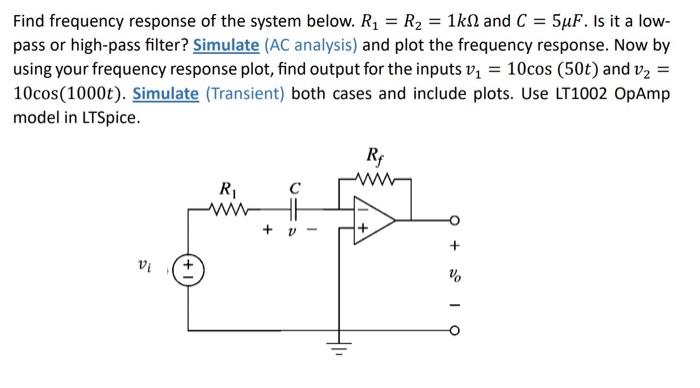 Solved Find frequency response of the system below. | Chegg.com