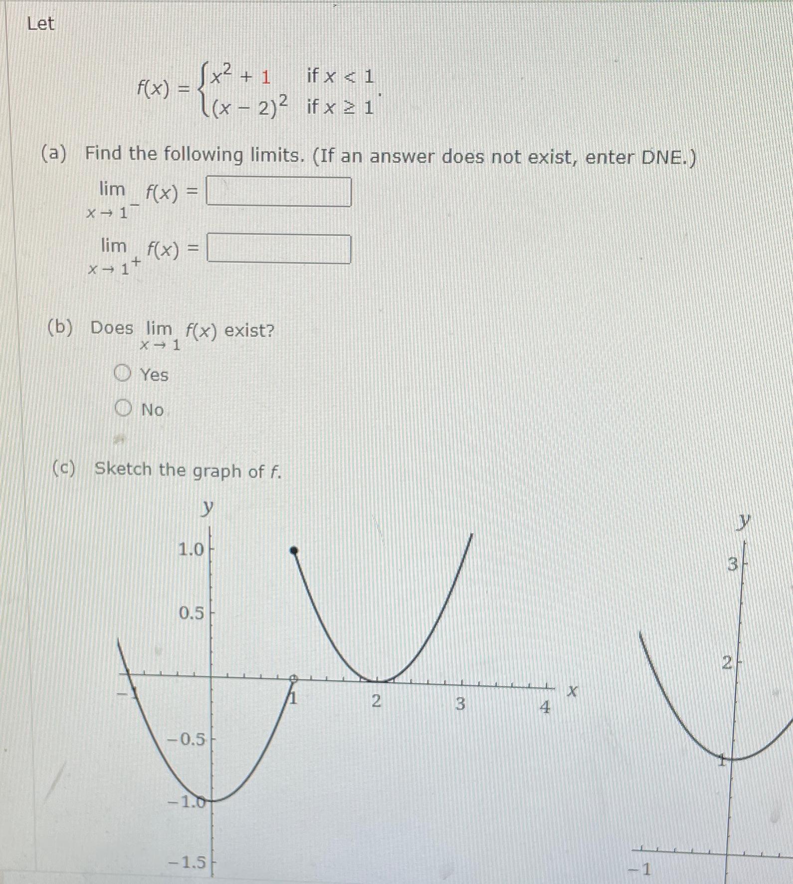 Solved Letf(x)={x2+1 if x