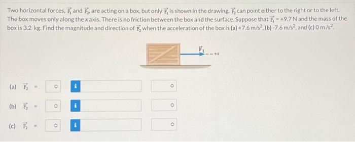 Solved Two horizontal forces, E1 and E2, are acting on a | Chegg.com