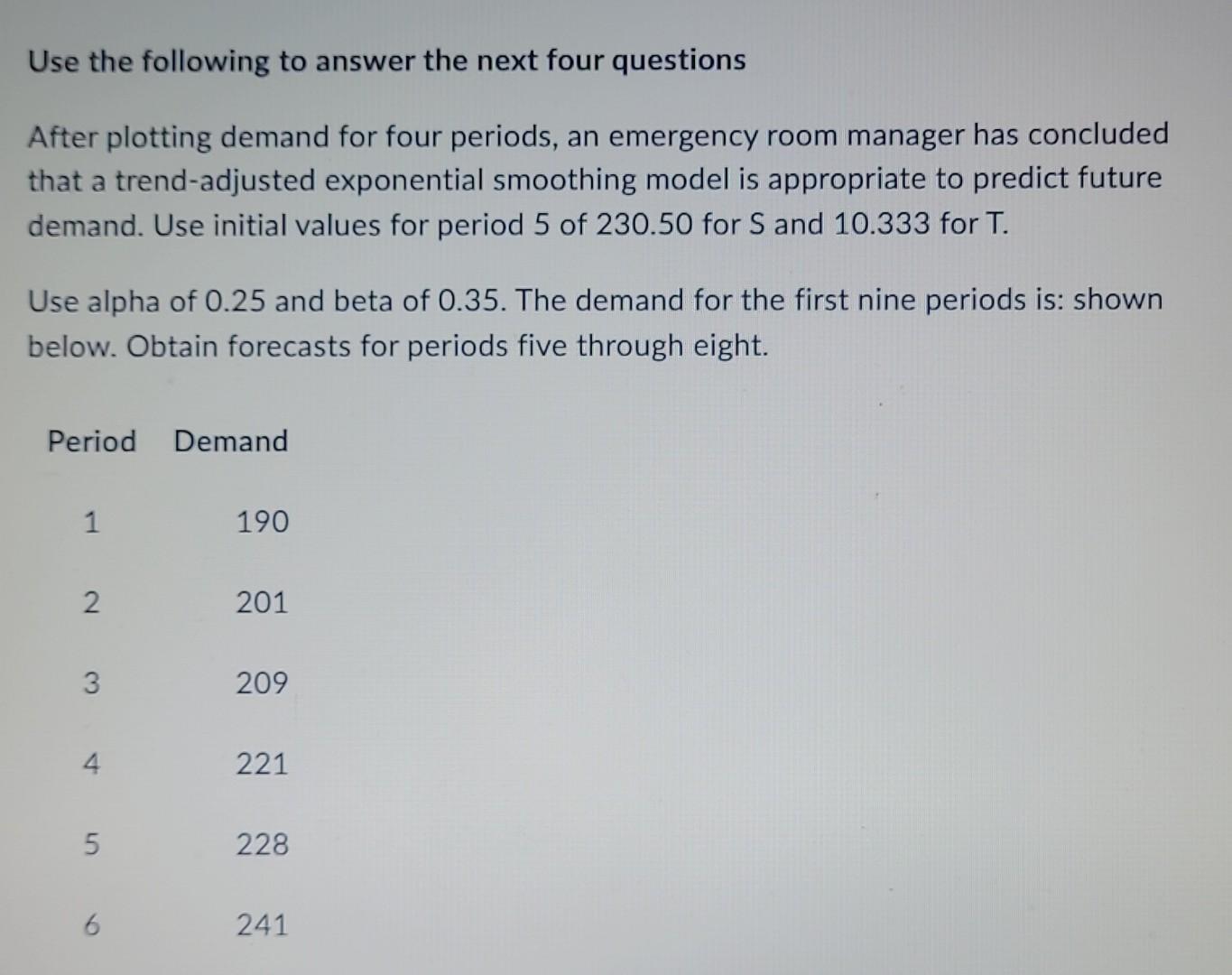What is the TAF8 forecast for period eight. Your | Chegg.com