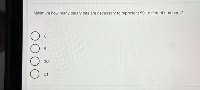 Solved Minimum how many binary bits are necessary to | Chegg.com