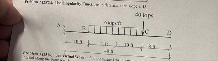 Solved Problem 2 25 Use Singularity Functions To
