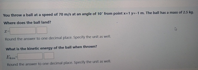 Solved You throw a ball at a speed of 70ms ﻿at an angle of | Chegg.com
