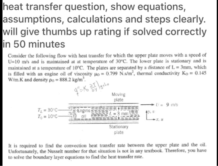 Solved heat transfer questionsolve correctly in 45 min for | Chegg.com