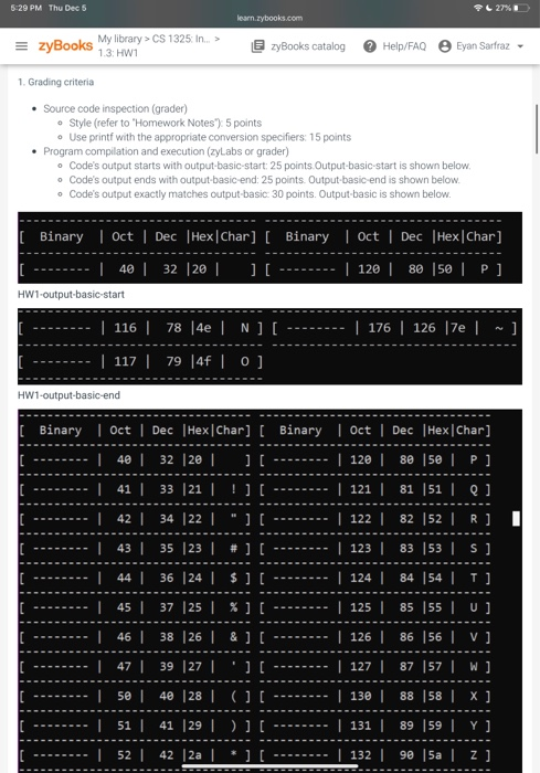 Solved PL 27% 5-29 PM Thu Dec 5 learn.zybooks.com My library | Chegg.com