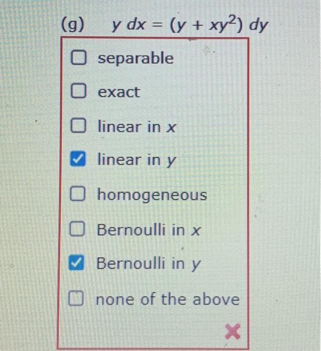 Solved Classify each differential equation as separable, | Chegg.com