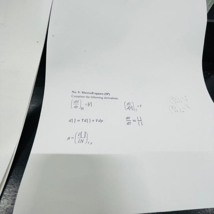 Solved No. 9: Maxwell square (5P) Complete the following | Chegg.com