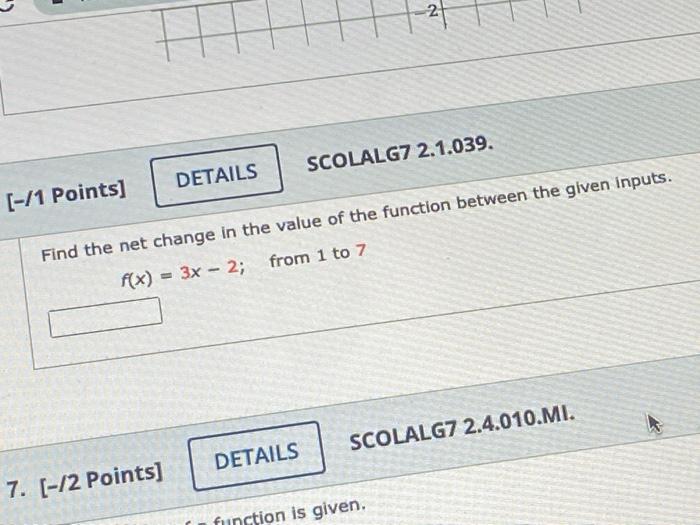 Solved 2 N SCOLALG7 2.1.039. DETAILS [-/1 Points] Find the | Chegg.com