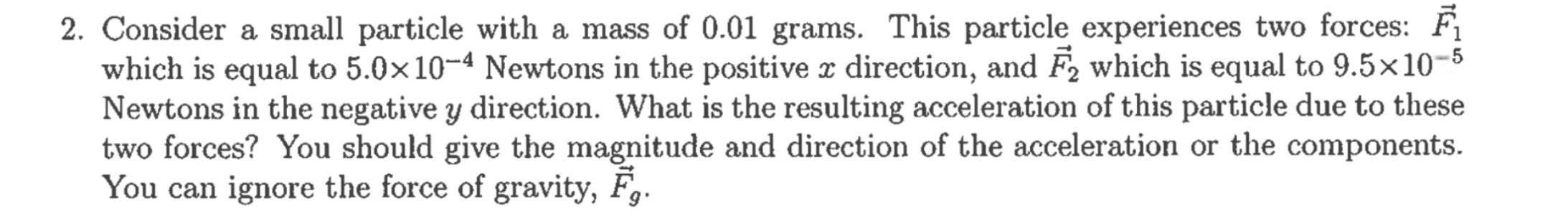 Solved Consider a small particle with a mass of 0.01 ﻿grams. | Chegg.com