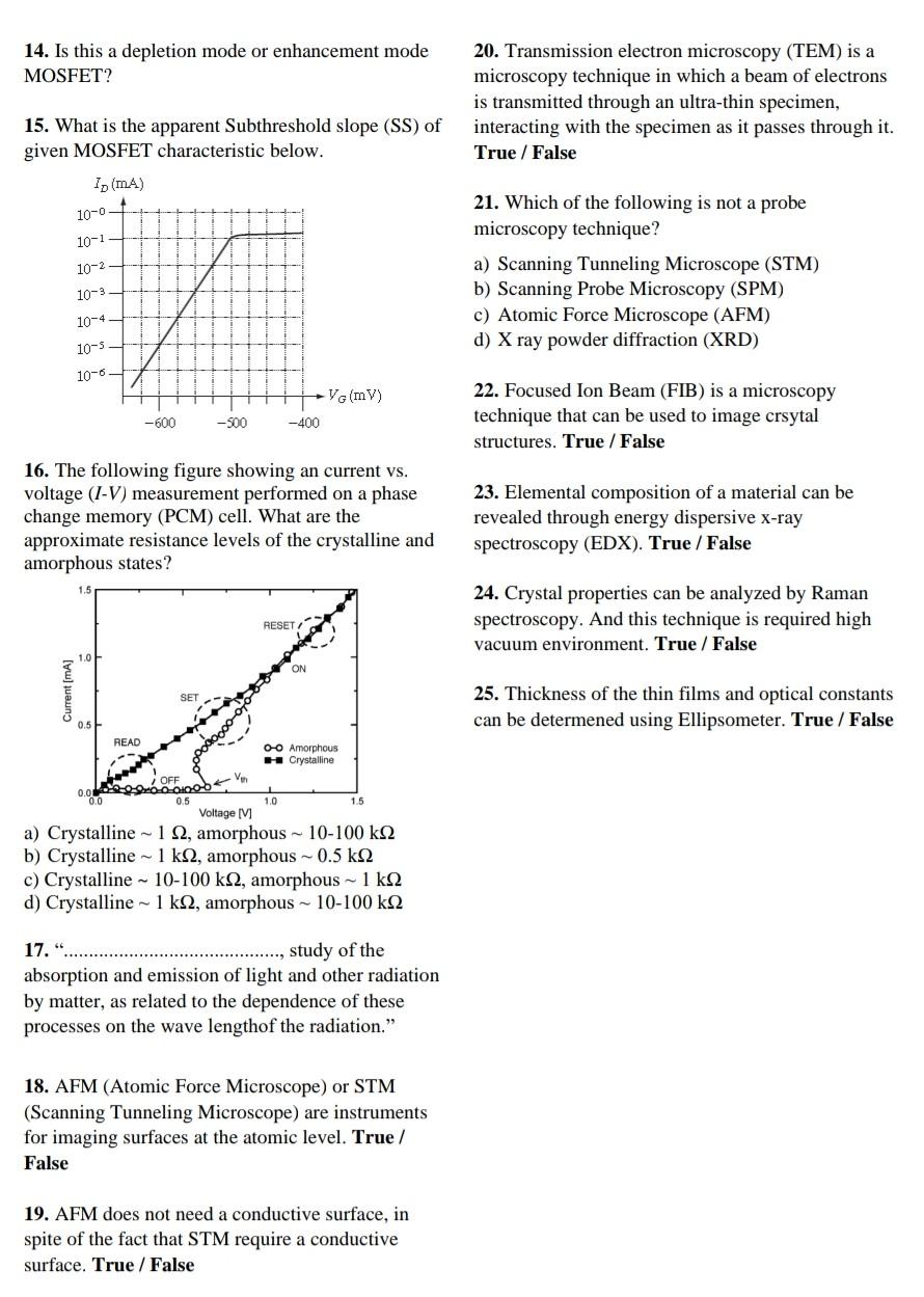 Solved Q9 (25 p.) 1. Indicate the type of solids below, | Chegg.com
