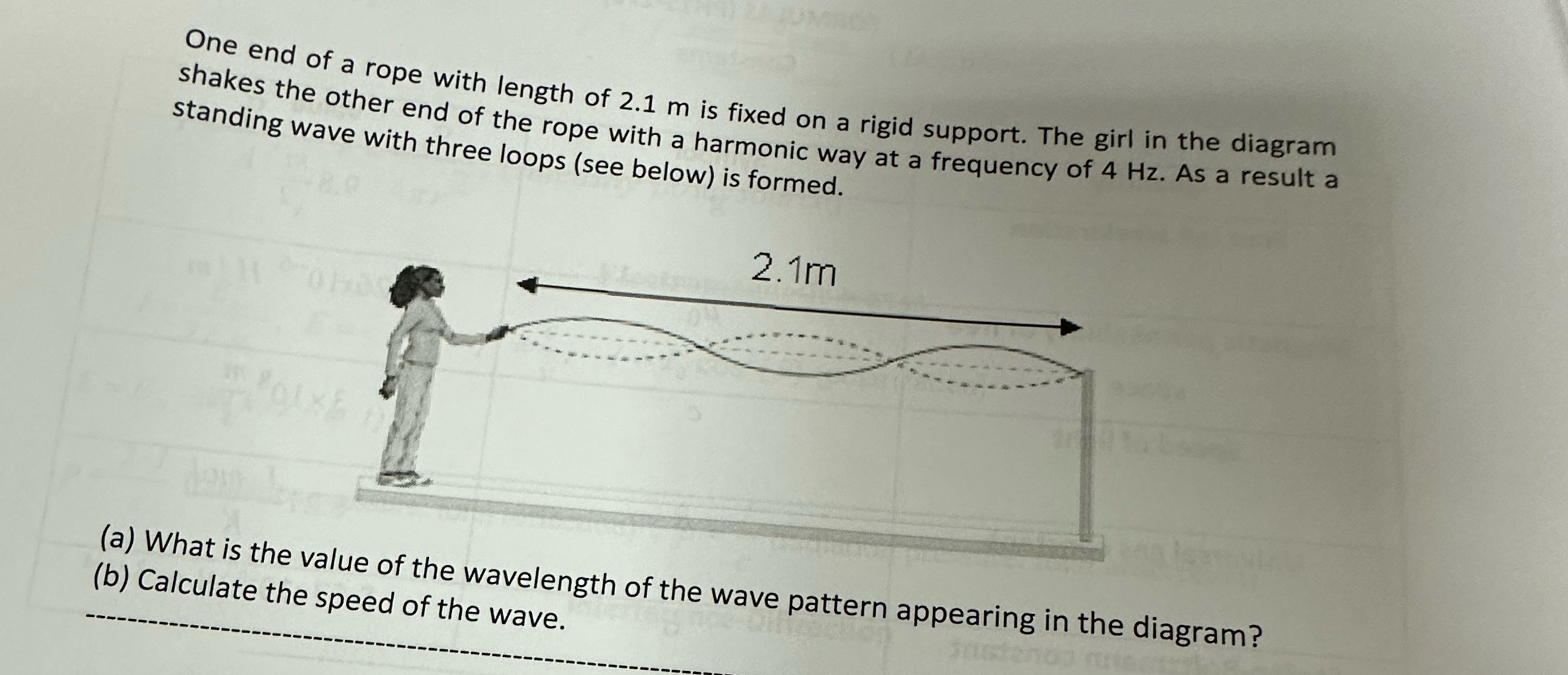 Solved One end of a rope with length of 2.1m ﻿is fixed on a | Chegg.com