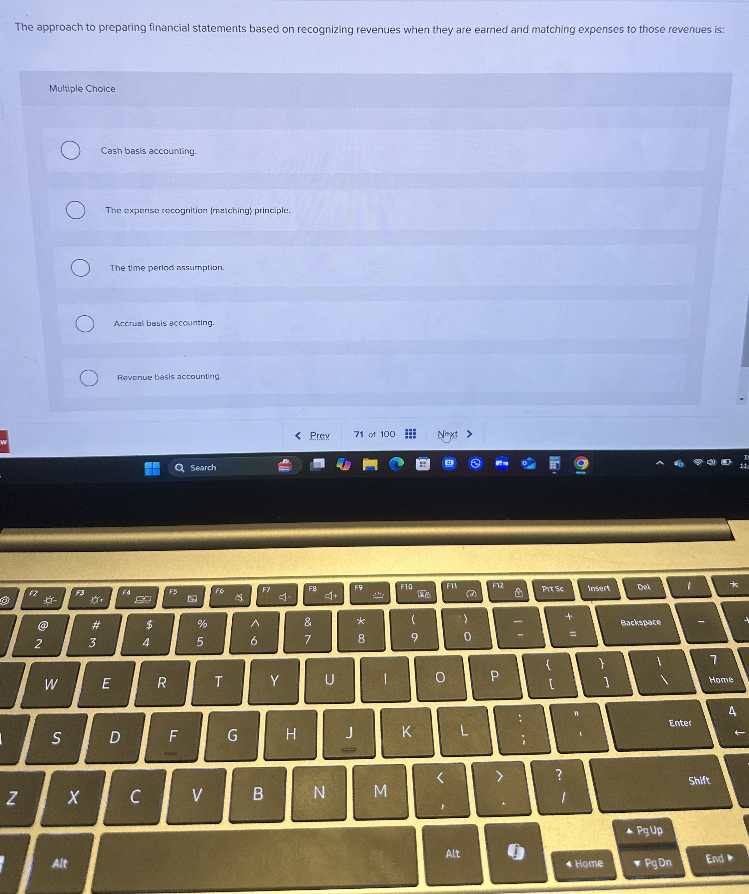 Solved The approach to preparing financial statements based | Chegg.com