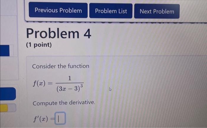 Solved Problem 4 1 Point Consider The Function 