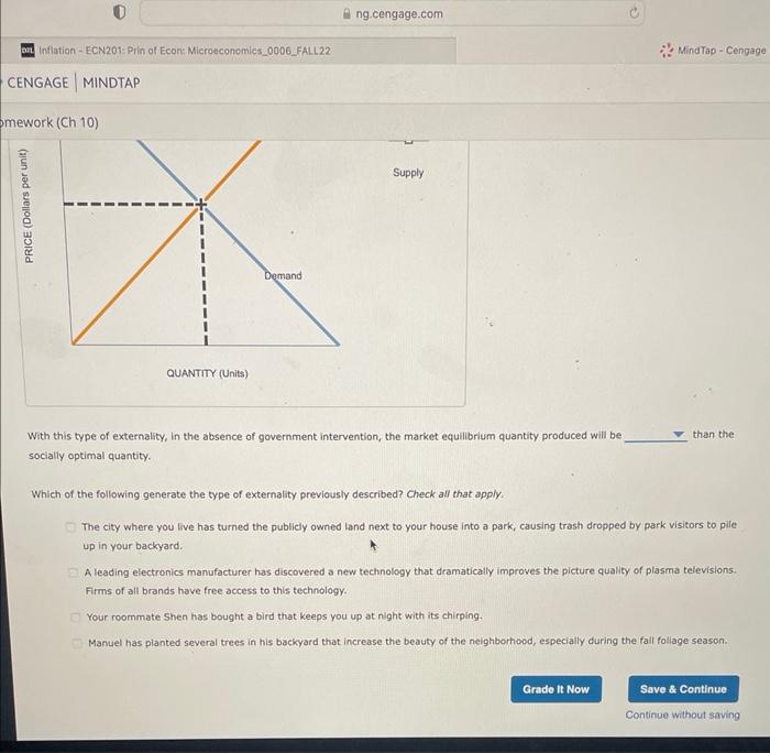 Solved 1. Externalities - Definition and examples An | Chegg.com