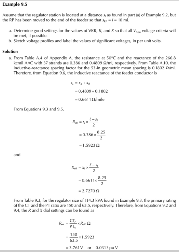 Solved 9.7 ﻿Repeat Example 9.5, ﻿assuming 336.4 ﻿kcmil ACSR | Chegg.com