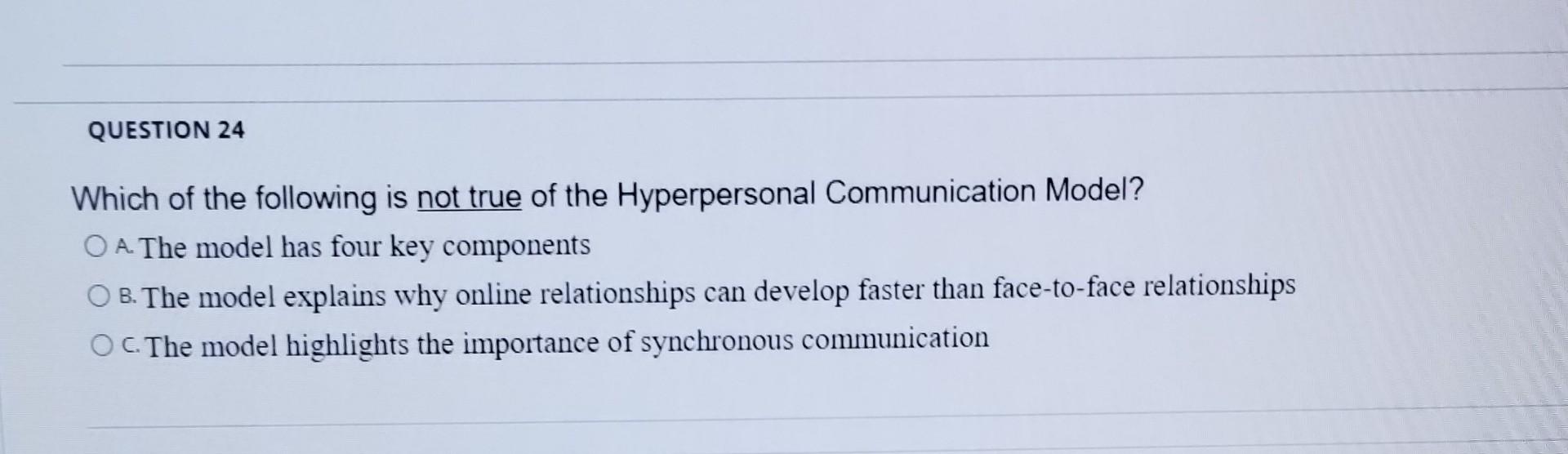 Which of the following is not true of the | Chegg.com