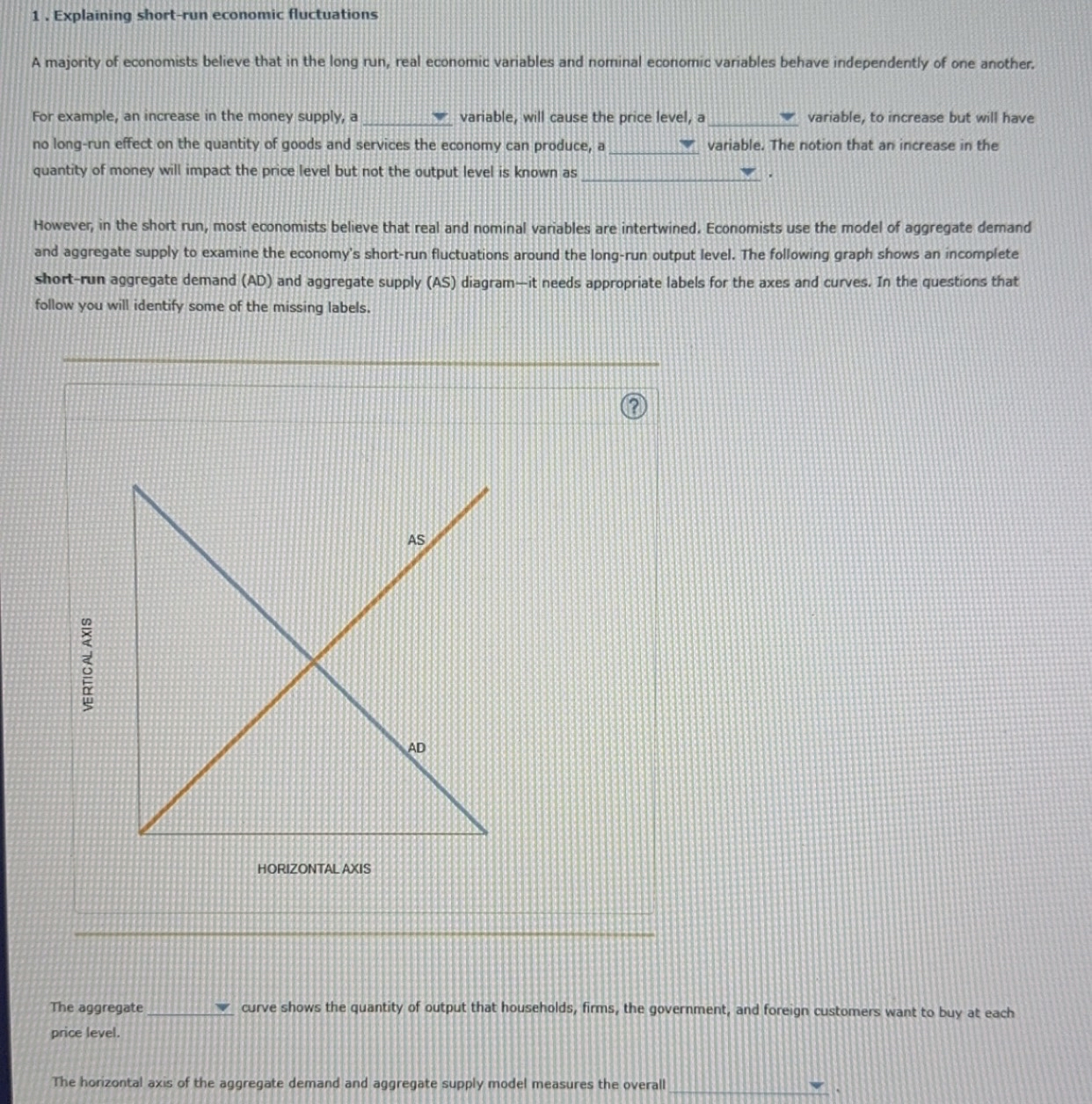 Solved Explaining short-run economic fluctuationsA majority | Chegg.com