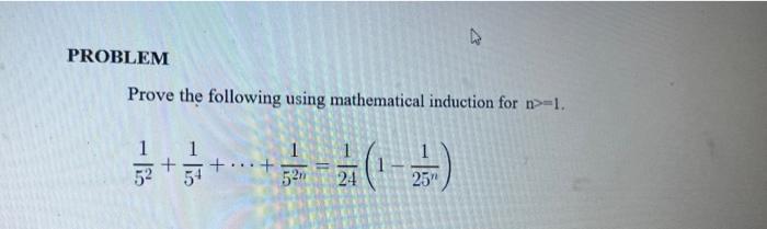 Solved Prove the following using mathematical induction for | Chegg.com