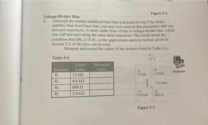 Solved complete the measured values of tables 5-4, table | Chegg.com