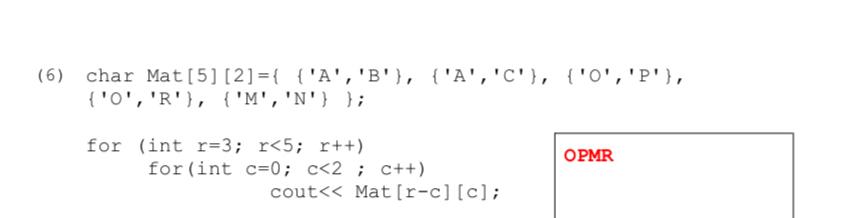 Solved (6)char | Chegg.com