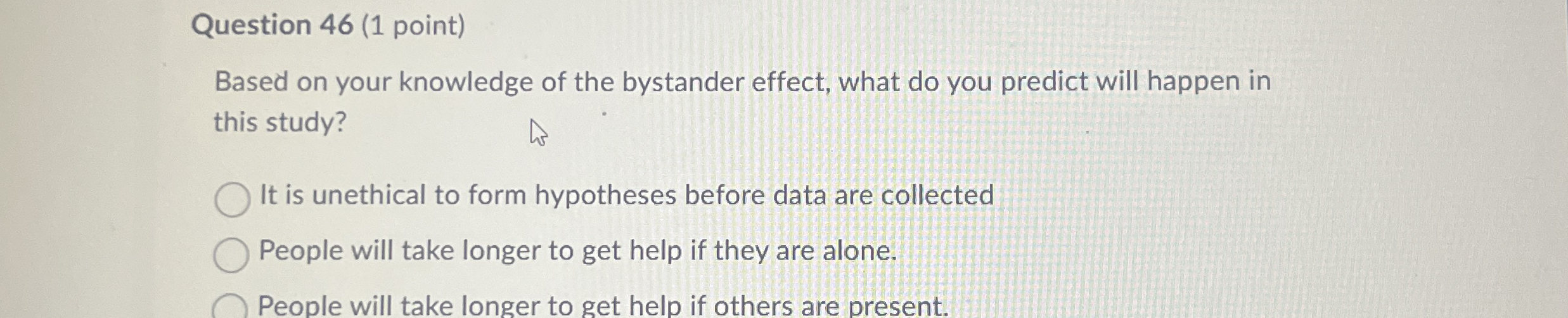 Solved Question 46 (1 ﻿point)Based on your knowledge of the | Chegg.com