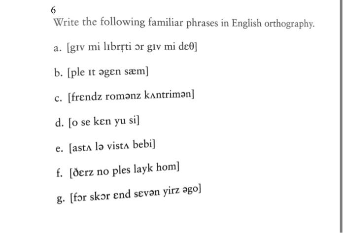 Phonetics Practice Worksheet Use your Phonetics Chart | Chegg.com