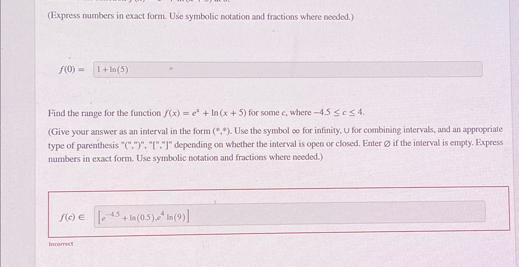 Solved (Express numbers in exact form. Use symbolic notation | Chegg.com