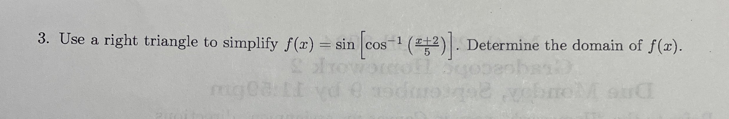 Use a right triangle to simplify | Chegg.com