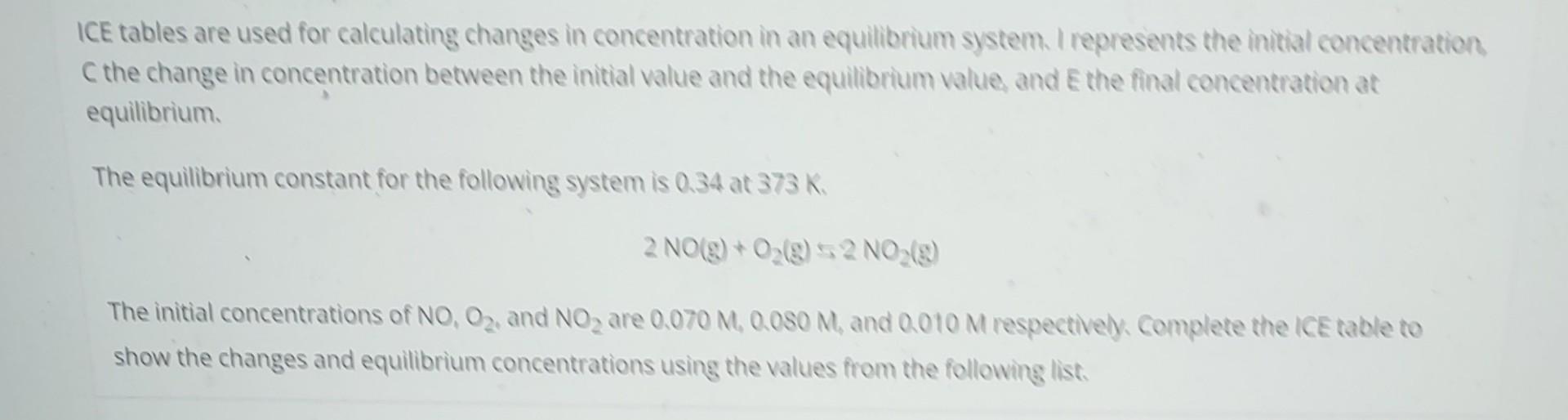 Solved ICE tables are used for calculating changes in | Chegg.com