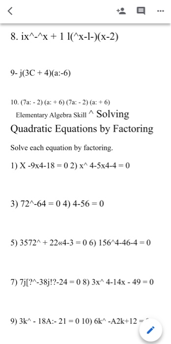 Solved Factoring - Traditional AC Method - Practice Problems | Chegg.com