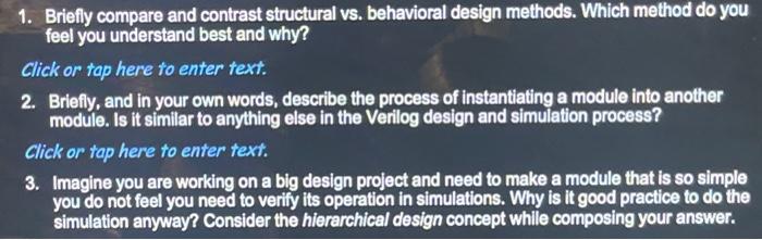 Solved 1. Briefly compare and contrast structural vs. | Chegg.com