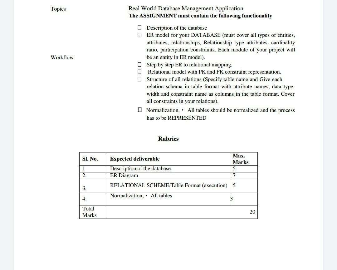 Real World Database Management Application The