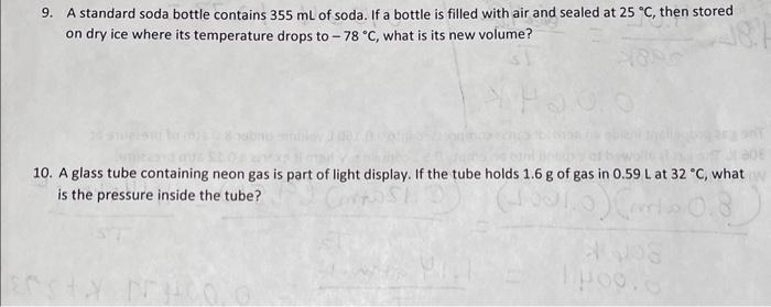 Solved a standard soda bottle contains 355 mL of soda. If a | Chegg.com