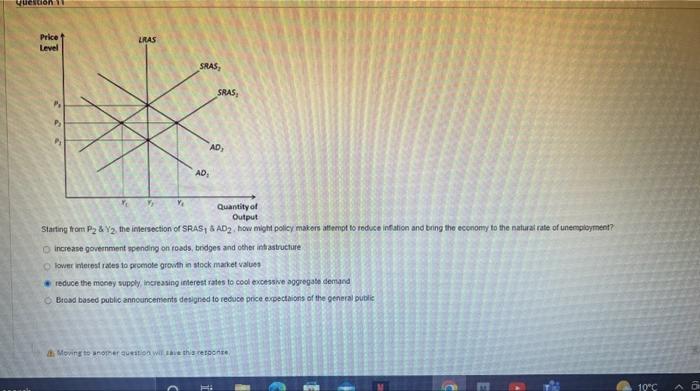 Solved At which level of output is this economy experiencing | Chegg.com