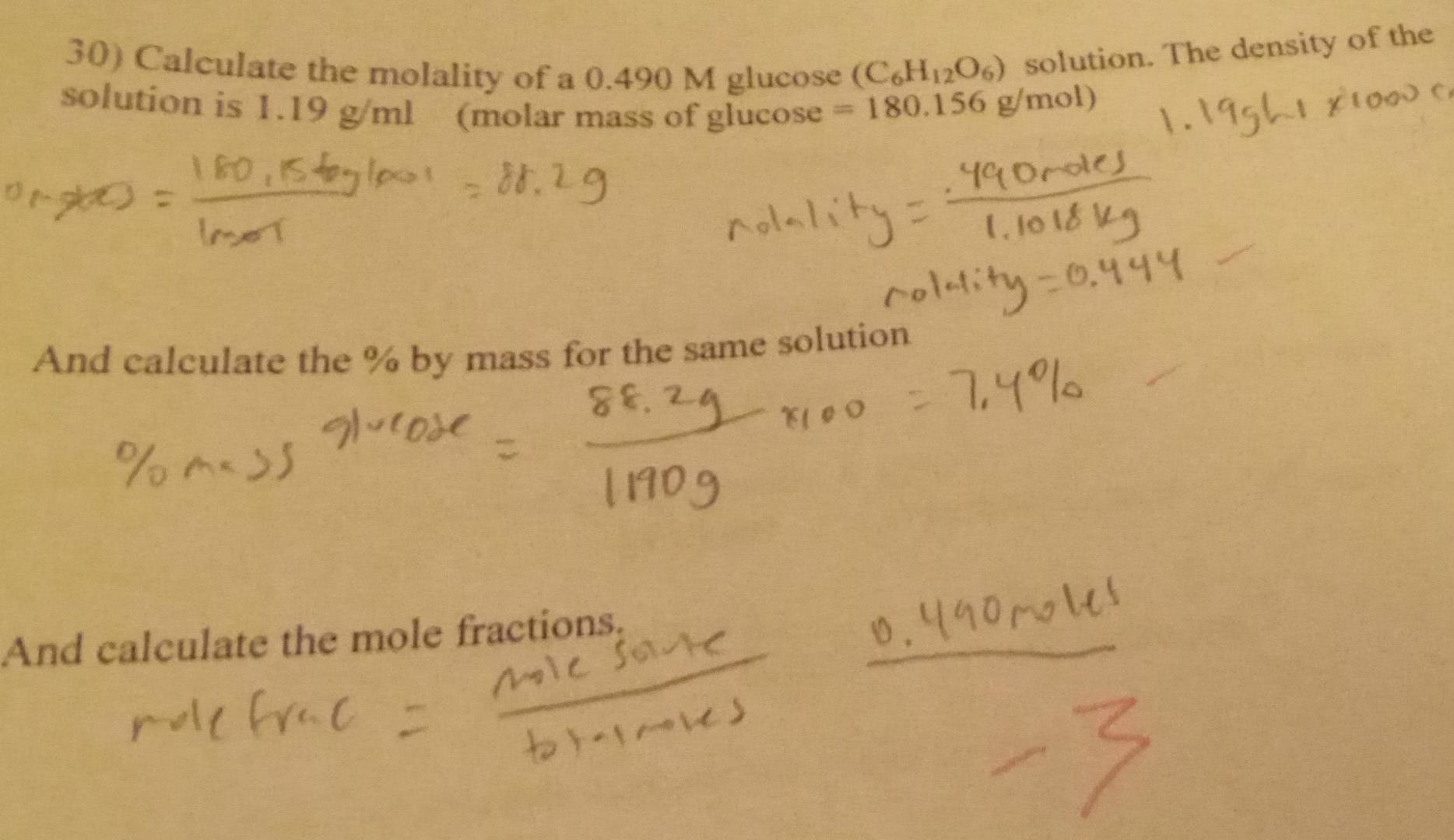 Solved I'm just trying to understand why I got the mole | Chegg.com